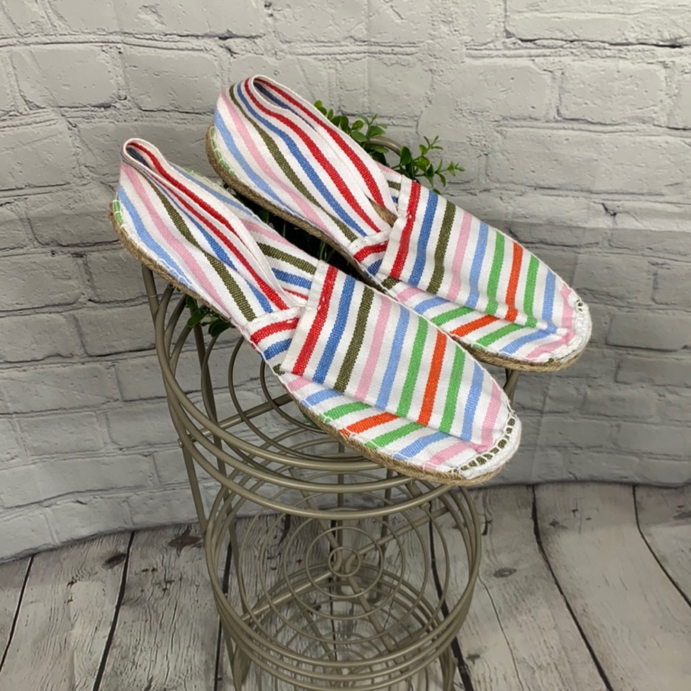 Cousu Main Multi Color Striped Espadrilles - Gem